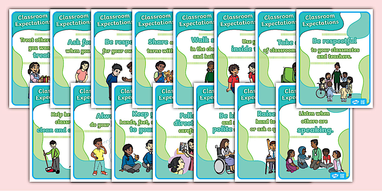 Classroom Expectations Posters | Pre-K - Grade 1 | Twinkl PH