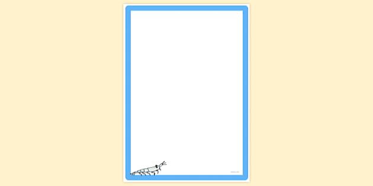Simple Blank Plankton Page Border | Page Borders | Twinkl