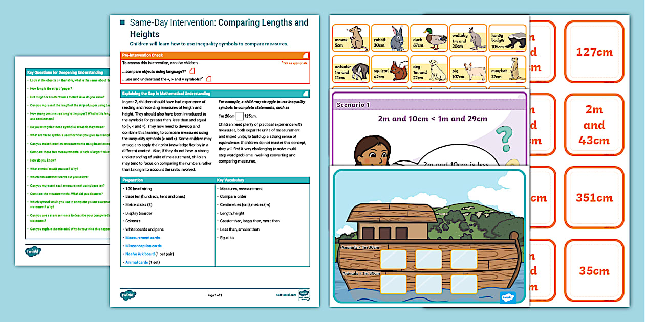 👉 Y2 Math Same-Day Intervention: Comparing Lengths and Heights