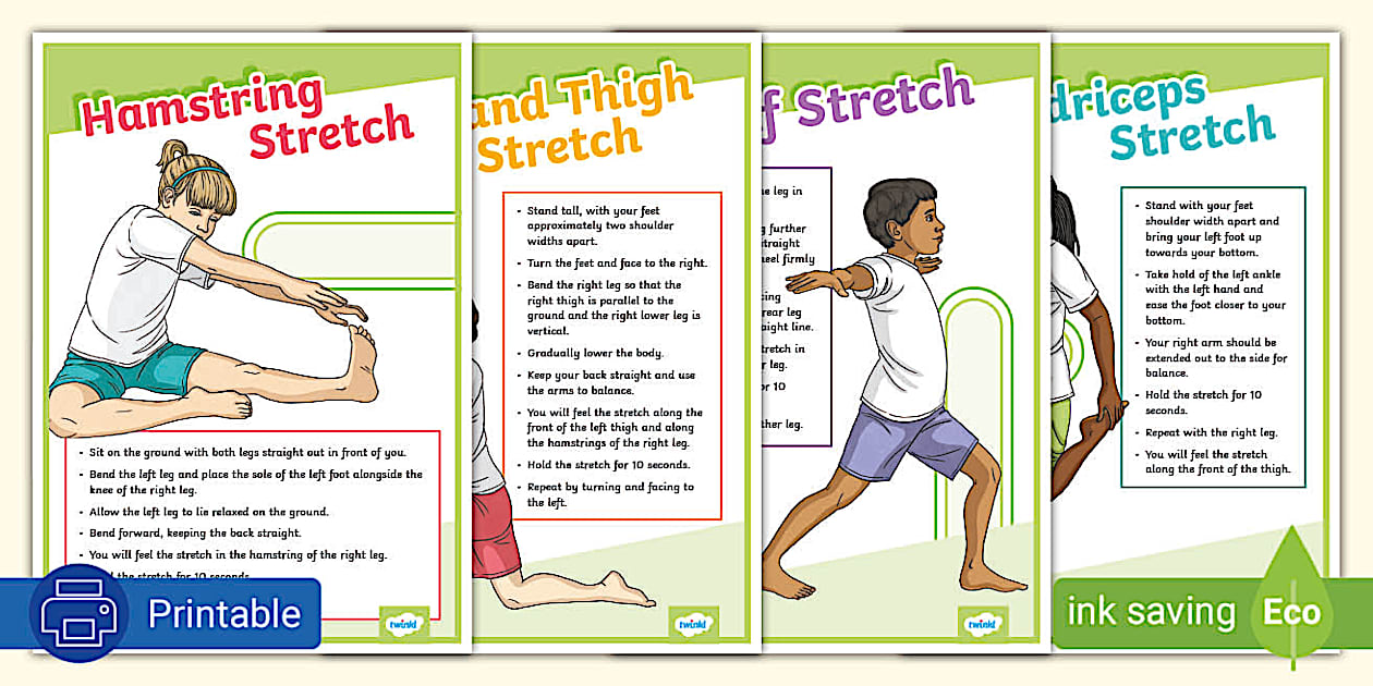 Cool Down Display Posters | Physical Education | Grade 4