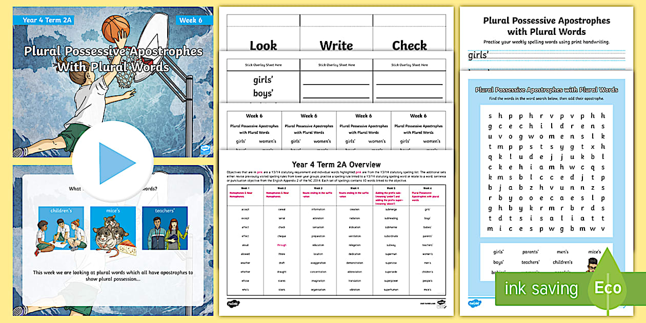 Year 4 Term 2A Week 6 Spelling Pack (teacher made) - Twinkl