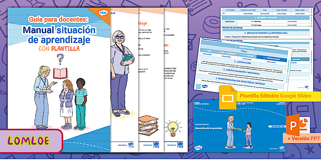 Plantilla de situaciones de aprendizaje de la LOMLOE