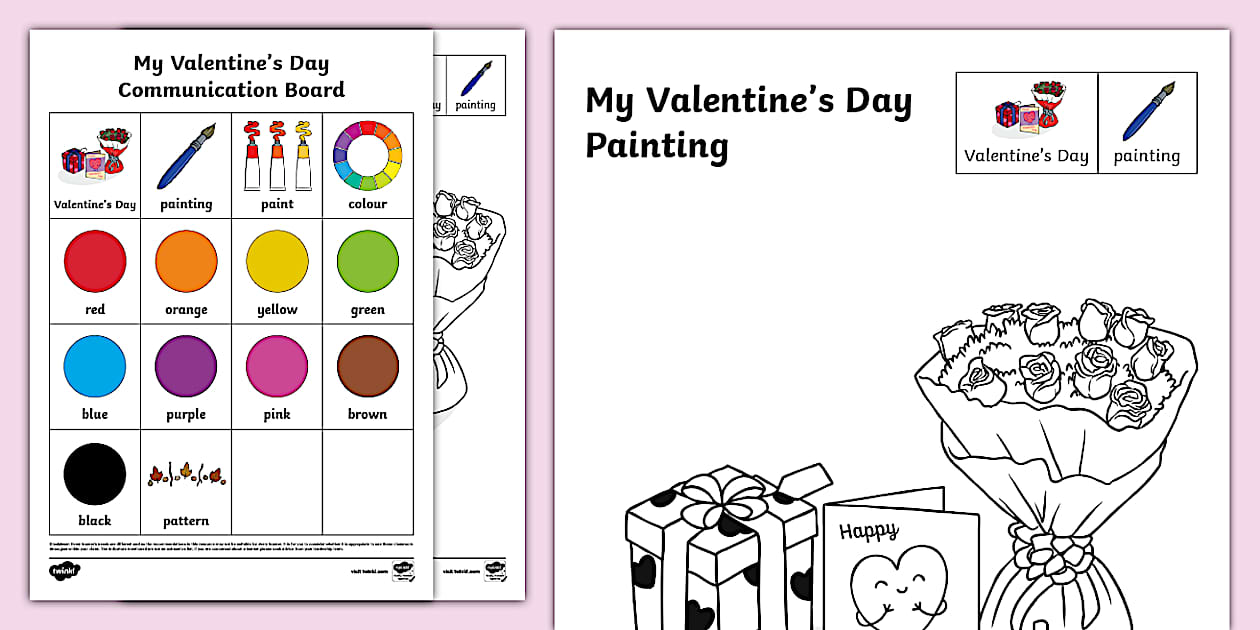 Valentine's Day Painting Activity with Visual Supports