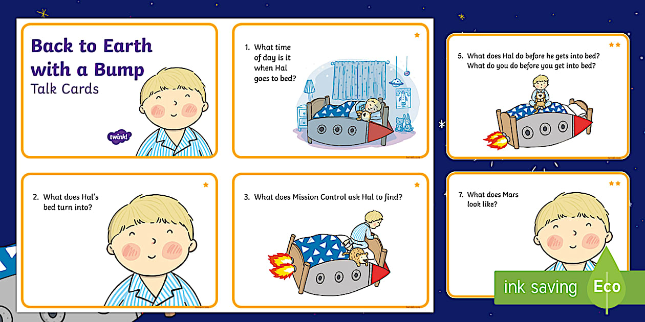 Back to Earth with a Bump Talk Cards - Twinkl