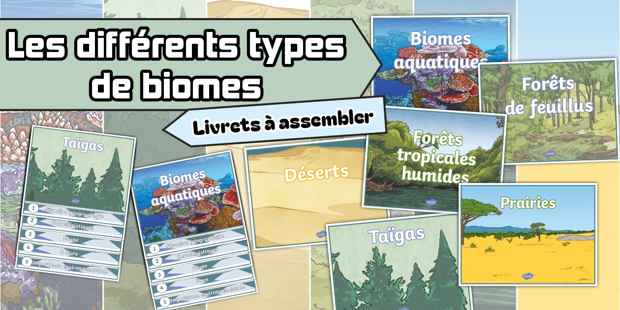 Pack de livrets : Les différents types de biomes