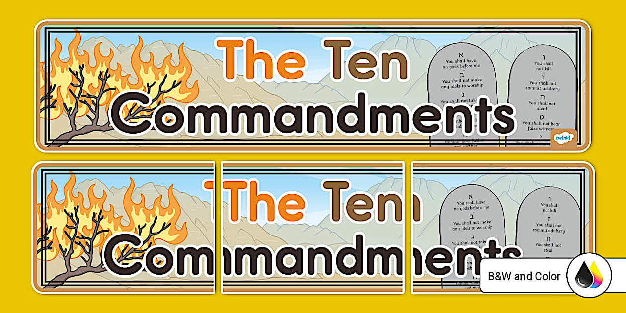 The Ten Commandments Banner (Teacher-Made) - Twinkl