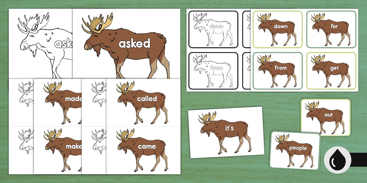 100 High Frequency Words on Moose (Teacher-Made) - Twinkl