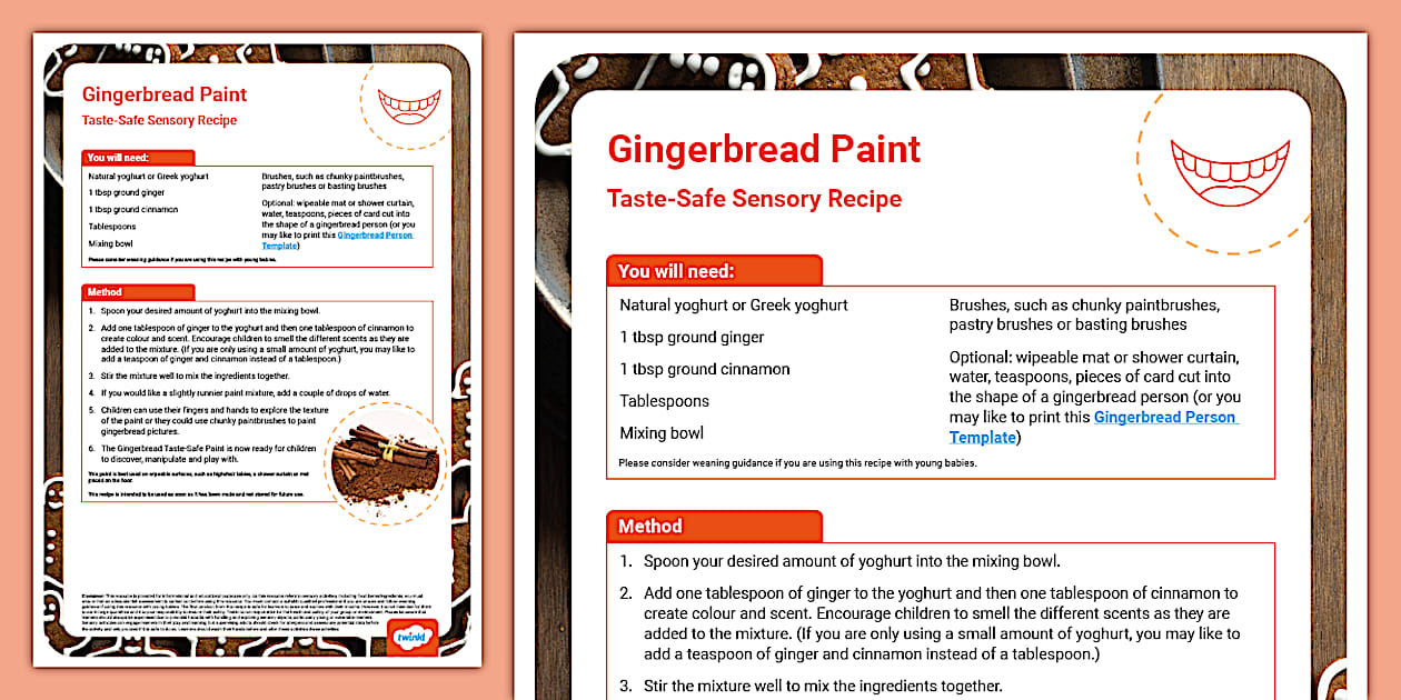 Taste-Safe Gingerbread Paint Sensory Recipe (teacher made)