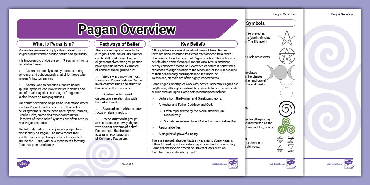 RE CPD - Pagan Overview (teacher made) - Twinkl
