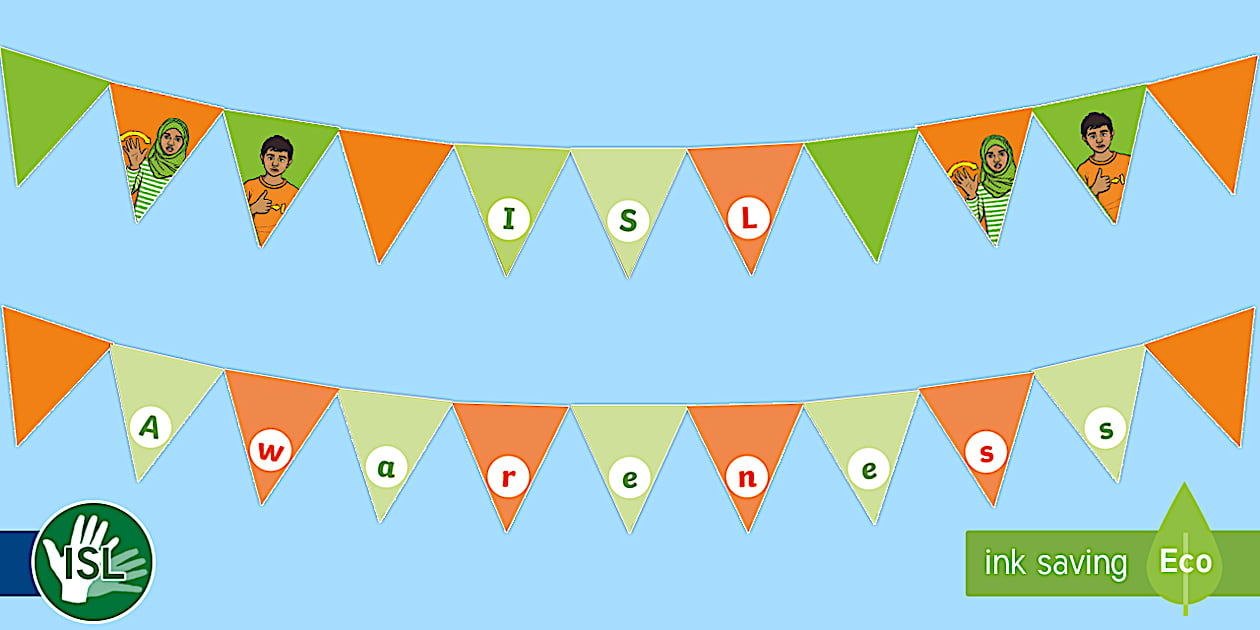 Irish Sign Language (ISL) Awareness Week Display Bunting