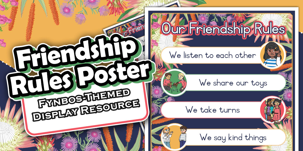 Foundation Phase Life Skills - Friendship Rules - Fynbos-Themed Display ...