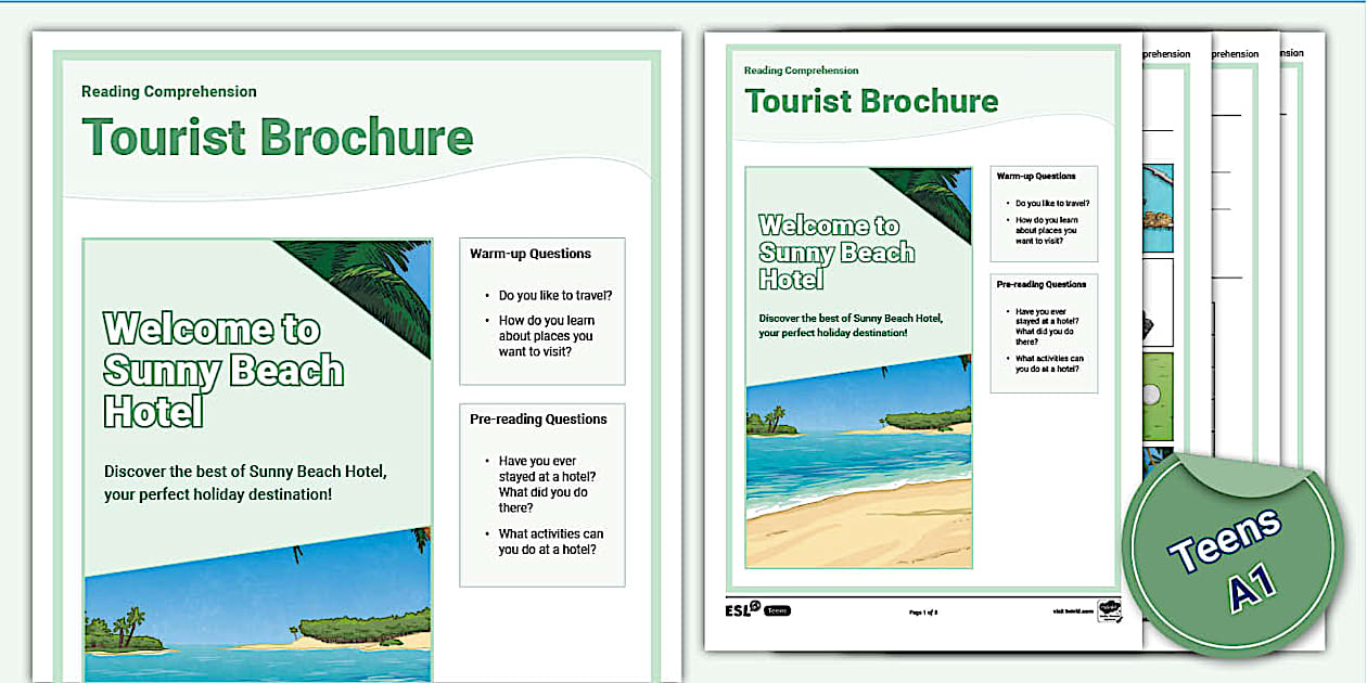 ESL Tourist Brochure Reading Comprehension for Teens- Twinkl