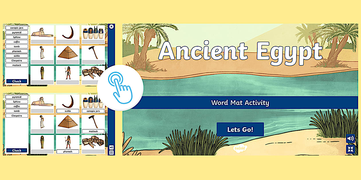 Ancient Egypt Interactive Game Word Mat | Twinkl Go!