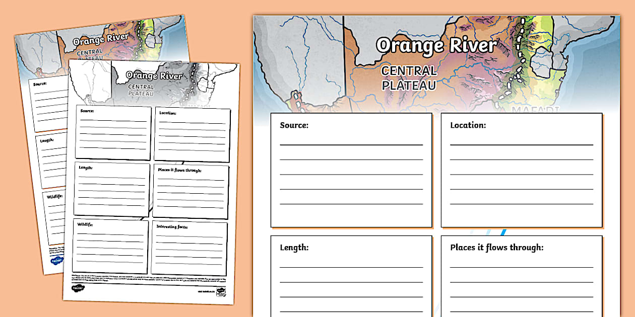 Orange River Fact File Template (Teacher-Made) - Twinkl