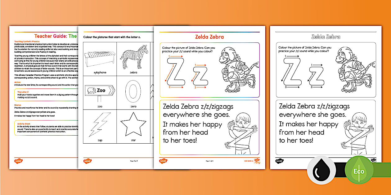 Phonics Canada: The Letter Z - Z Sound Words (Teacher-Made)