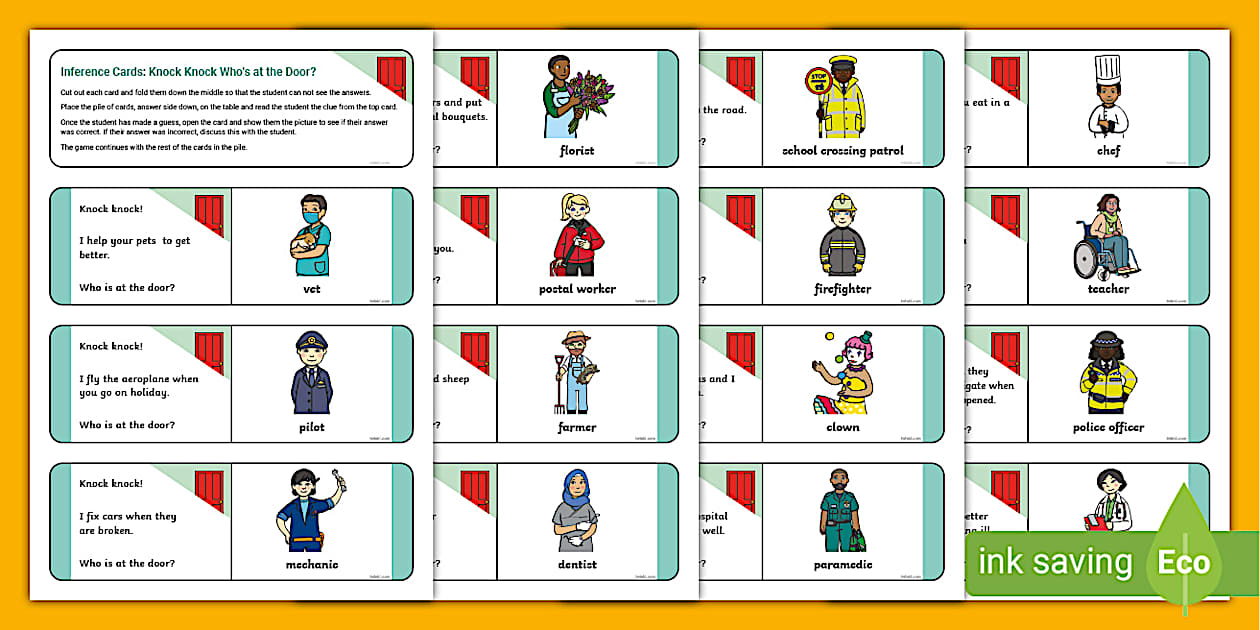 Editable Inference Cards Knock Knock Who's At The Door?