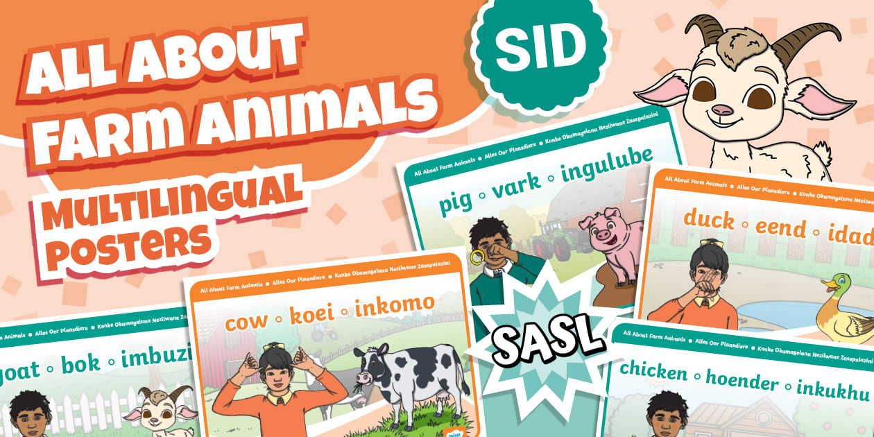 Foundation Phase - Farm Animals – Multilingual Posters