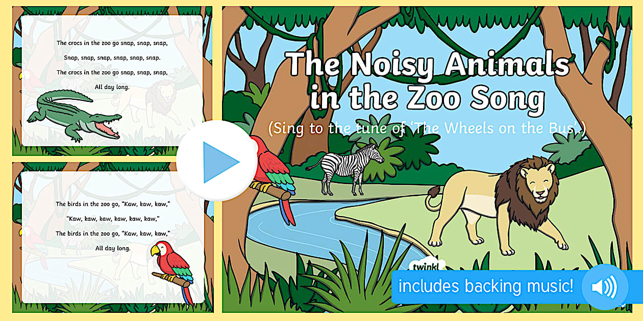 Zoo Animals Song PowerPoint | Zoo Animals phonics Activity