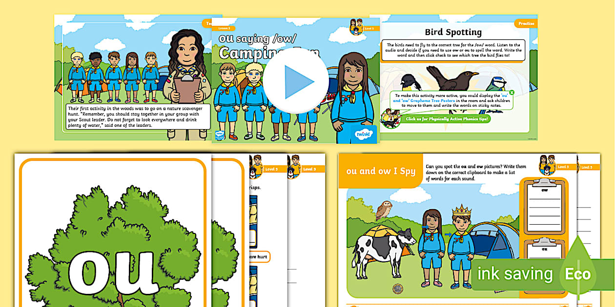 ‘ou’ saying /ow/ Lesson Pack - Level 5 Week 8 Lesson 3