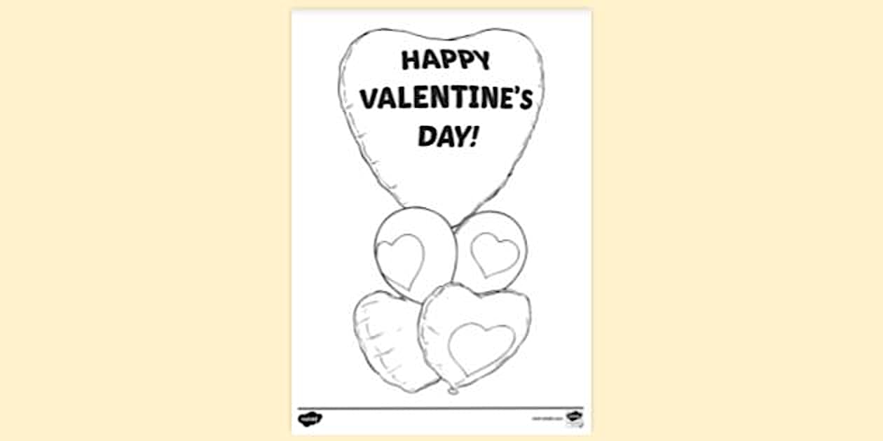 Valentine's Day Colouring Page for Children | Colouring