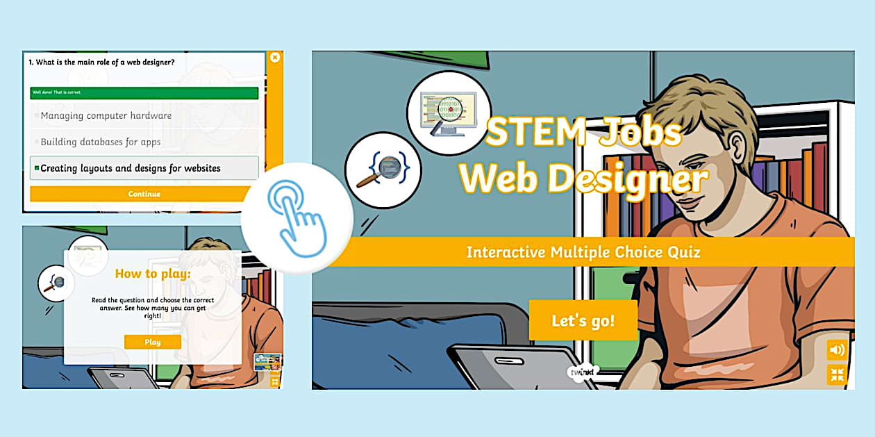 Web Designer Interactive Multiple Choice Quiz - Twinkl