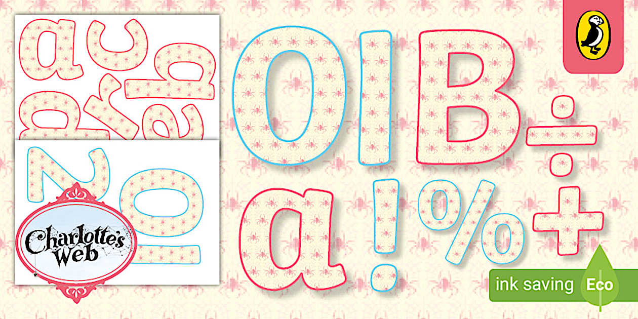 FREE! - Charlotte's Web: Display Lettering (teacher made)