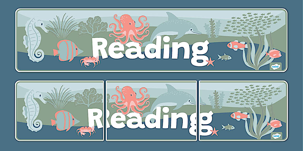 Under The Sea-Themed Reading Display Banner (teacher made)