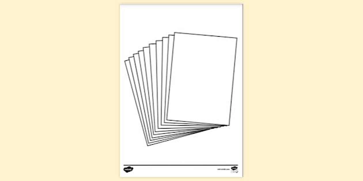 White Paper Colouring Sheet | Colouring Sheets - Twinkl