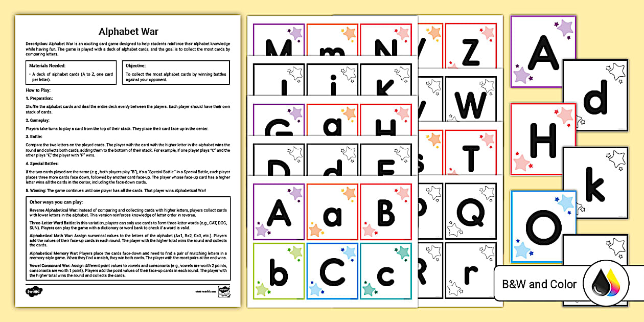 Second Grade Alphabet War (teacher made) - Twinkl