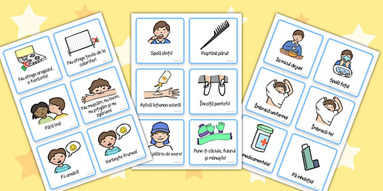 Cartonase de Comunicare, Rutina Zilnica (professor feito)