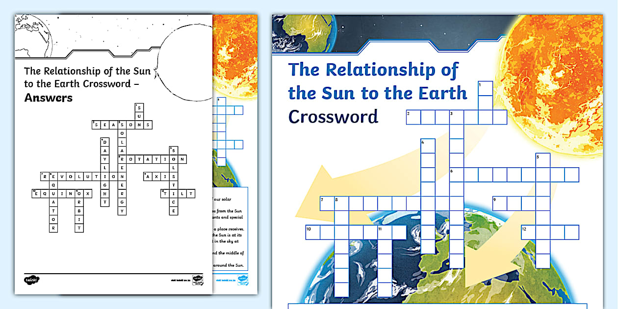 Grade 7 NS Term 4 Relationship of the Sun to Earth Crossword