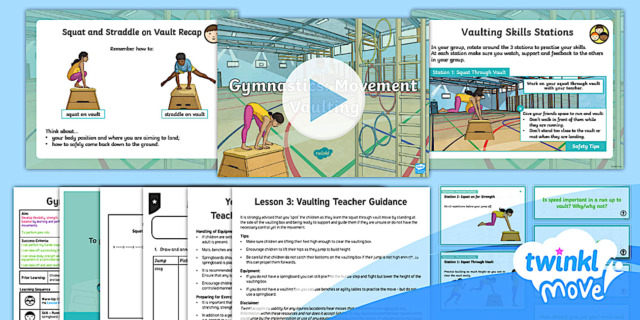Year 5 Gymnastics: Movement Lesson 3 - Vaulting - Twinkl