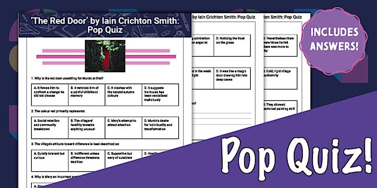 'The Red Door' by Iain Crichton Smith: Pop Quiz