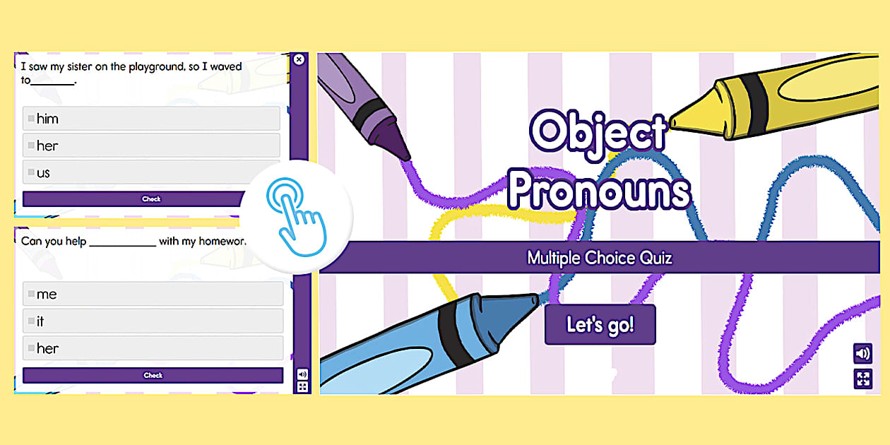 Object Pronouns Interactive Game for ELL (teacher made)