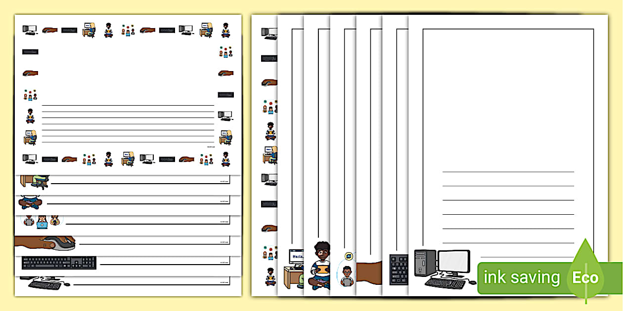 KS1 Information Technology Page Borders (teacher made)