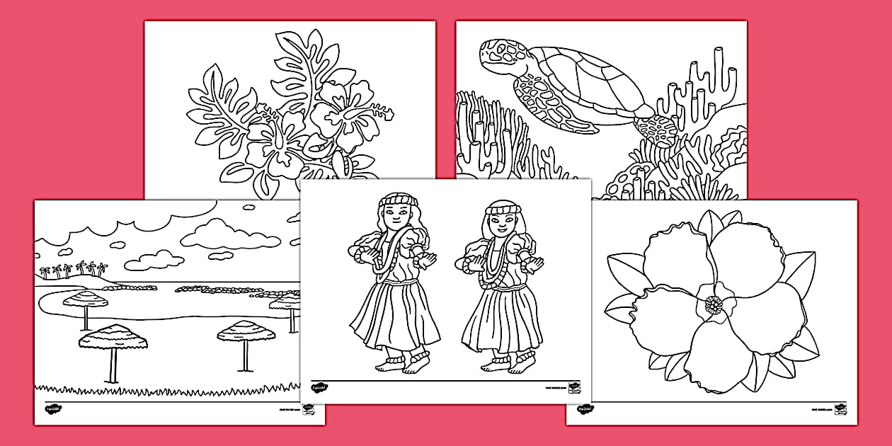 Hawaii Coloring Pages | Kindergarten Resource | Twinkl USA