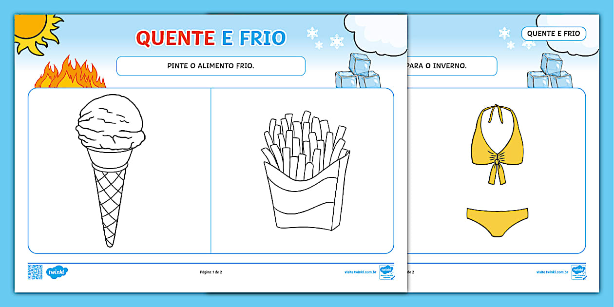 Quente e frio (teacher made) - Twinkl