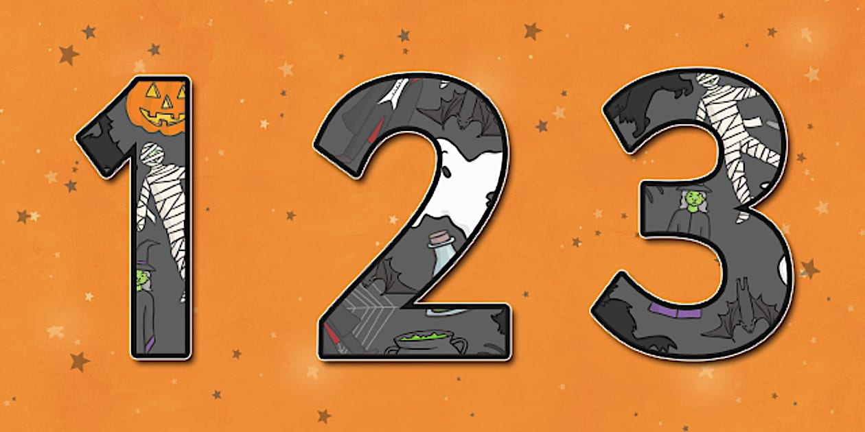 Printable Halloween Numbers | Learning & Display Resources