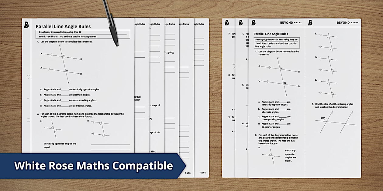 👉 Parallel Line Angle Rules (teacher made) - Twinkl