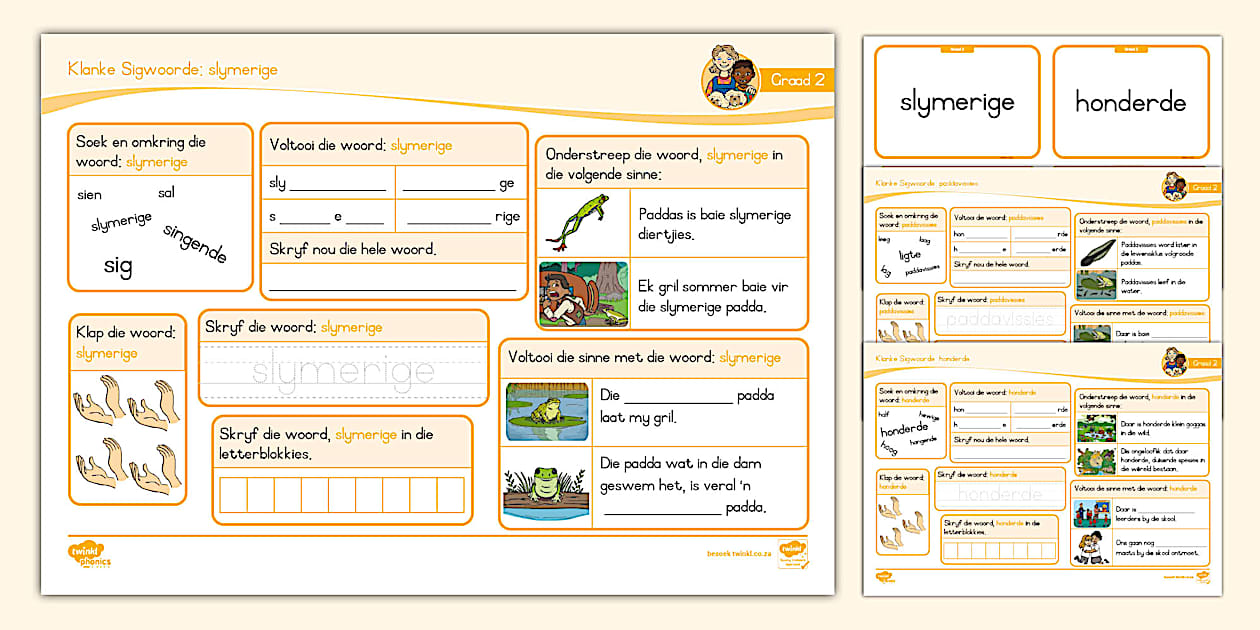Graad 2 Klanke Sigwoorde -lg (teacher made) - Twinkl