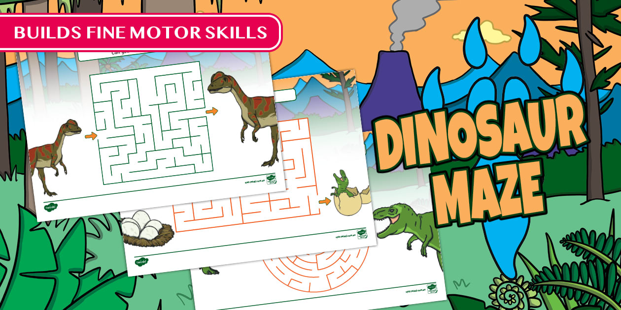 Dinosaur Maze - Twinkl Australia
