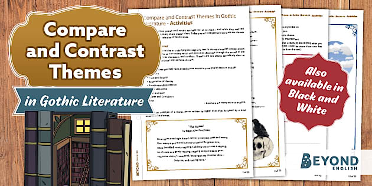 Compare and Contrast Themes in Gothic Literature Activities