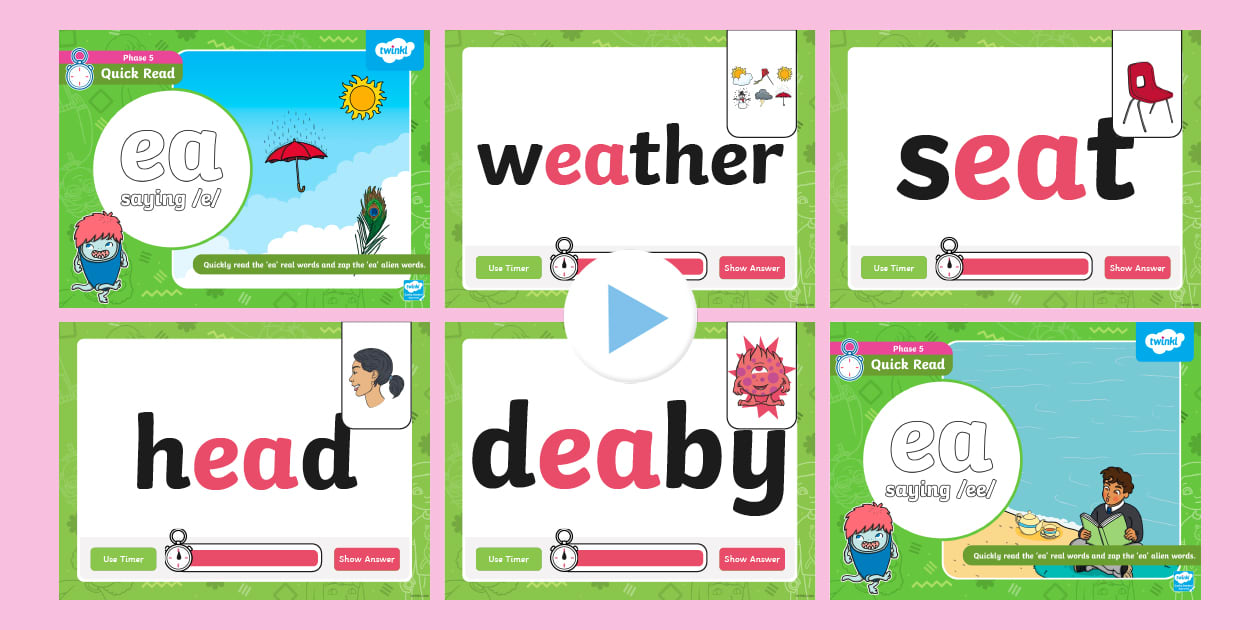 Phase 5 Alternative Pronunciation ‘ea’ PowerPoint Pack