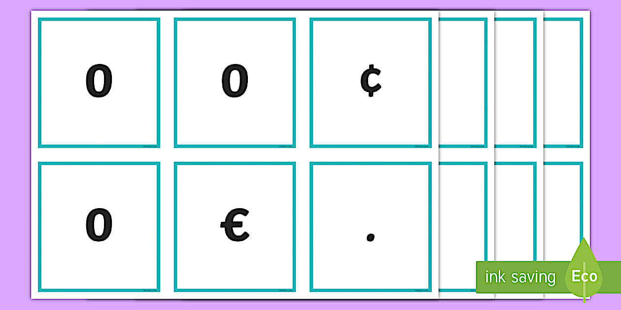 Money Digit Cards (teacher made) - Twinkl