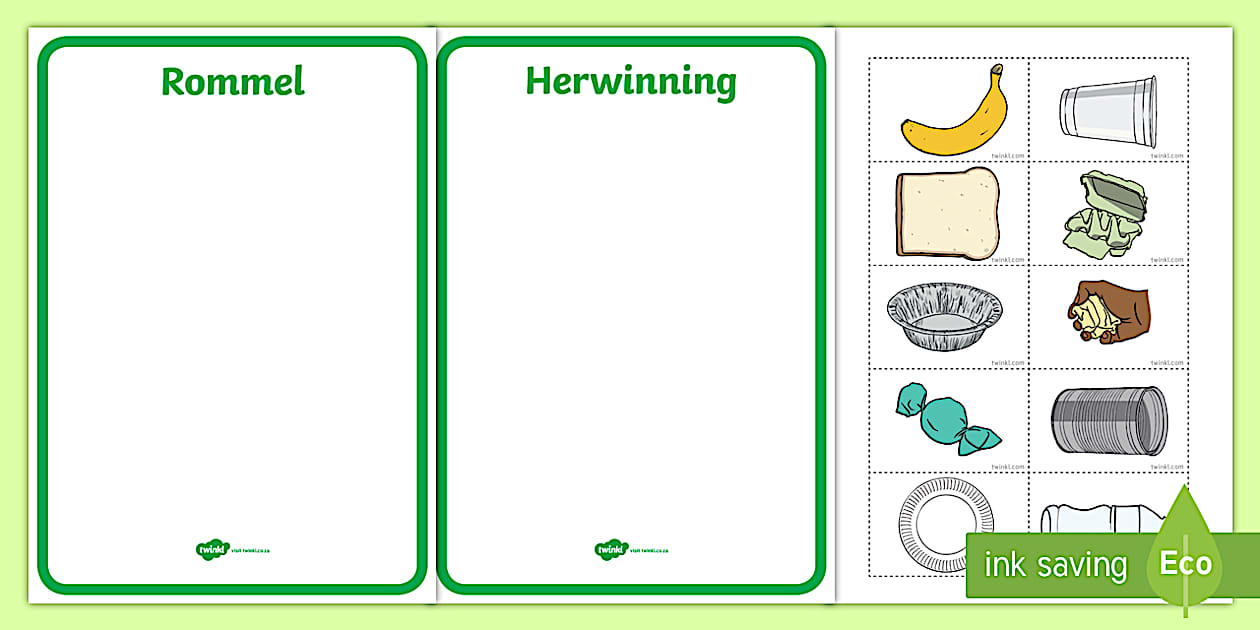 Rommel of Herwinning? Sorteer Aktiwiteit