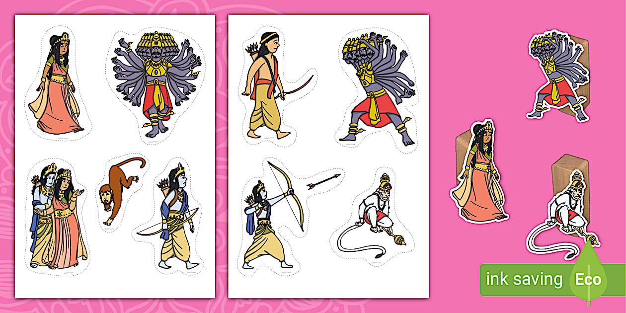 Rama and Sita Small World Characters - Twinkl