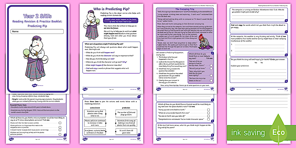 Year 2 Totally Pawsome SATs Booklet | Predicting Pip