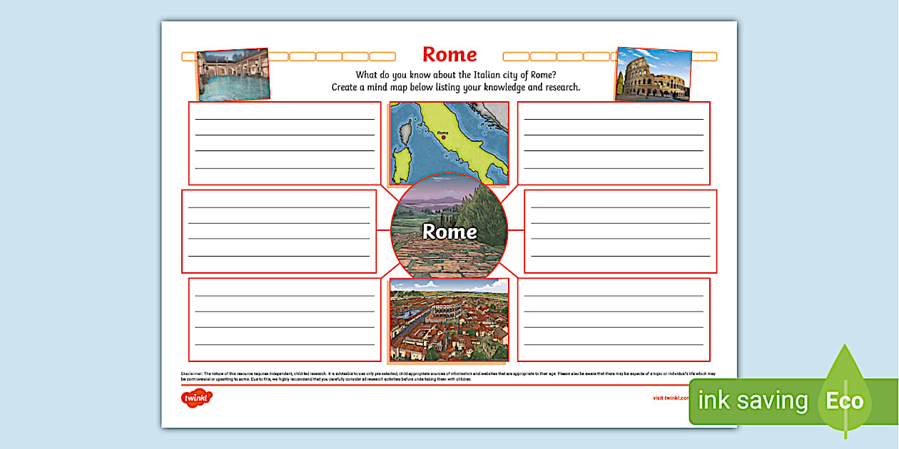 Rome Mind Map (Teacher-Made) - Twinkl
