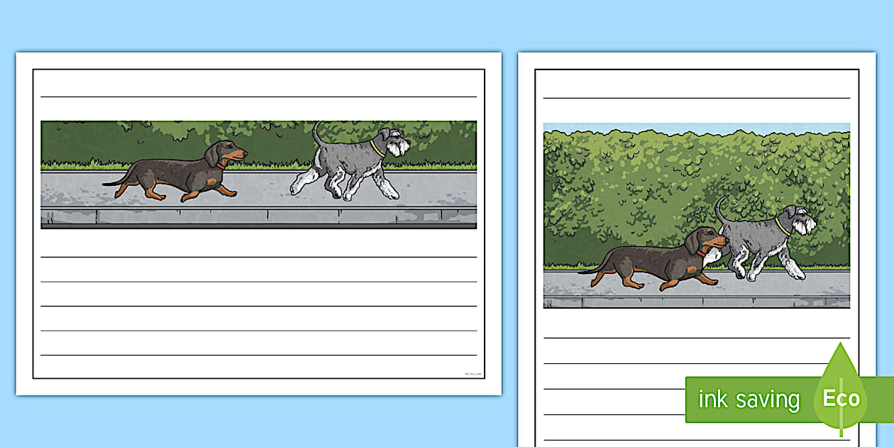 Small Companion Dog Writing Frames (teacher made) - Twinkl