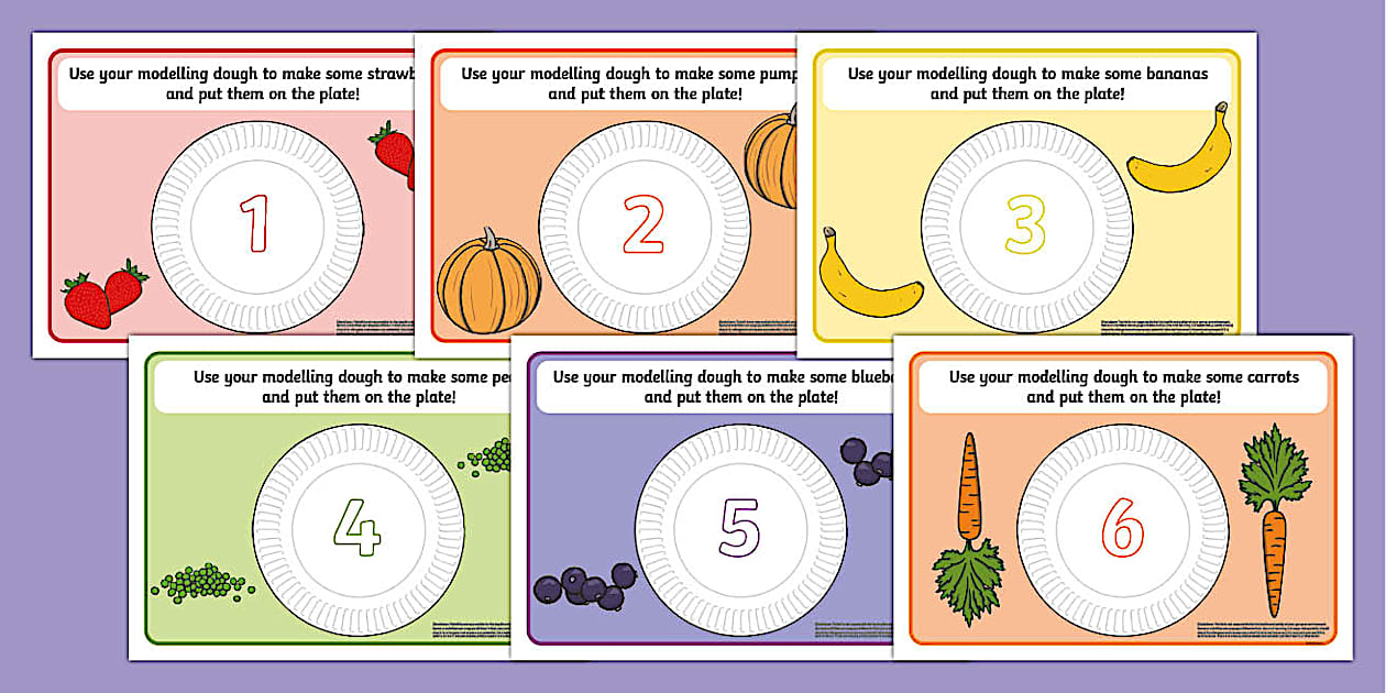 Food Counting Modelling Dough Mats | Twinkl - Twinkl